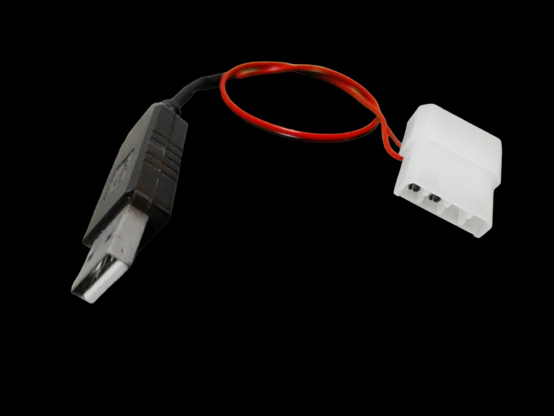USB MALE 9V STEP-UP to 1-MOLEX IDE CONNECTOR 2-PIN M/F, BEST FOR LED ...