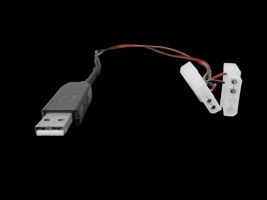 USB MALE 9V STEP-UP to 2-MOLEX IDE CONNECTOR 2-PIN M/F, BEST FOR LED ...