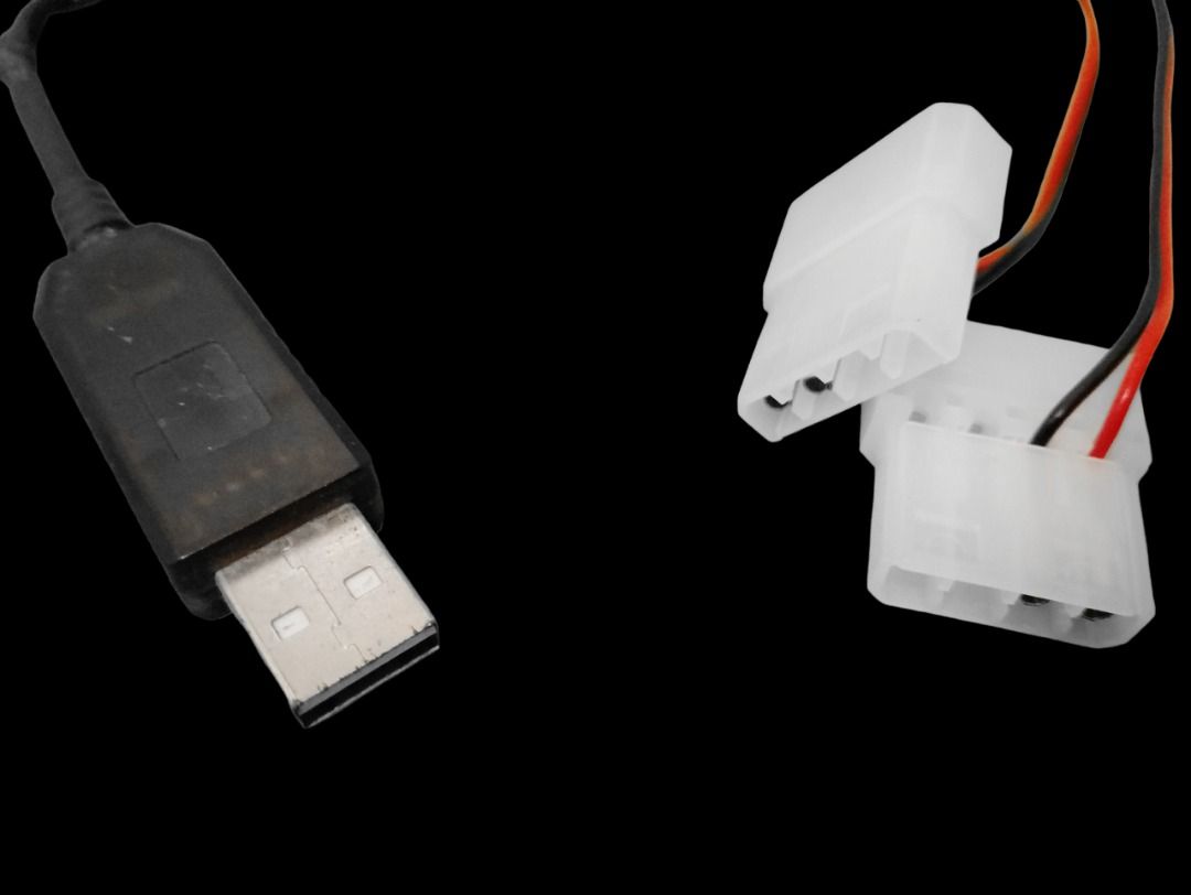 USB MALE 9V STEP-UP to 2-MOLEX IDE CONNECTOR 2-PIN M/F, BEST FOR LED ...