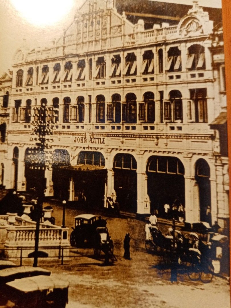 Vintage 1920's Raffles Square Black & White Real Old Picture Post Card ...