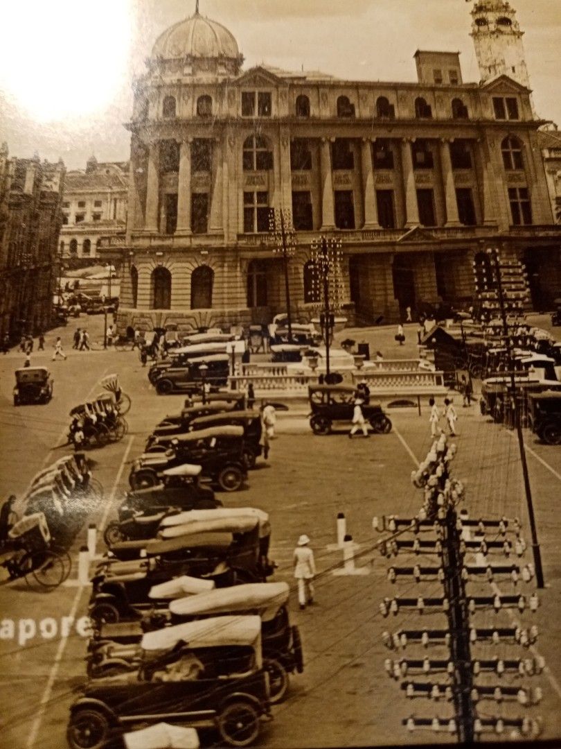 Vintage Raffles Place Black & White Real Old Picture Post Card, Hobbies ...