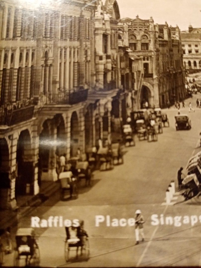 Vintage Raffles Place Black & White Real Old Picture Post Card, Hobbies ...