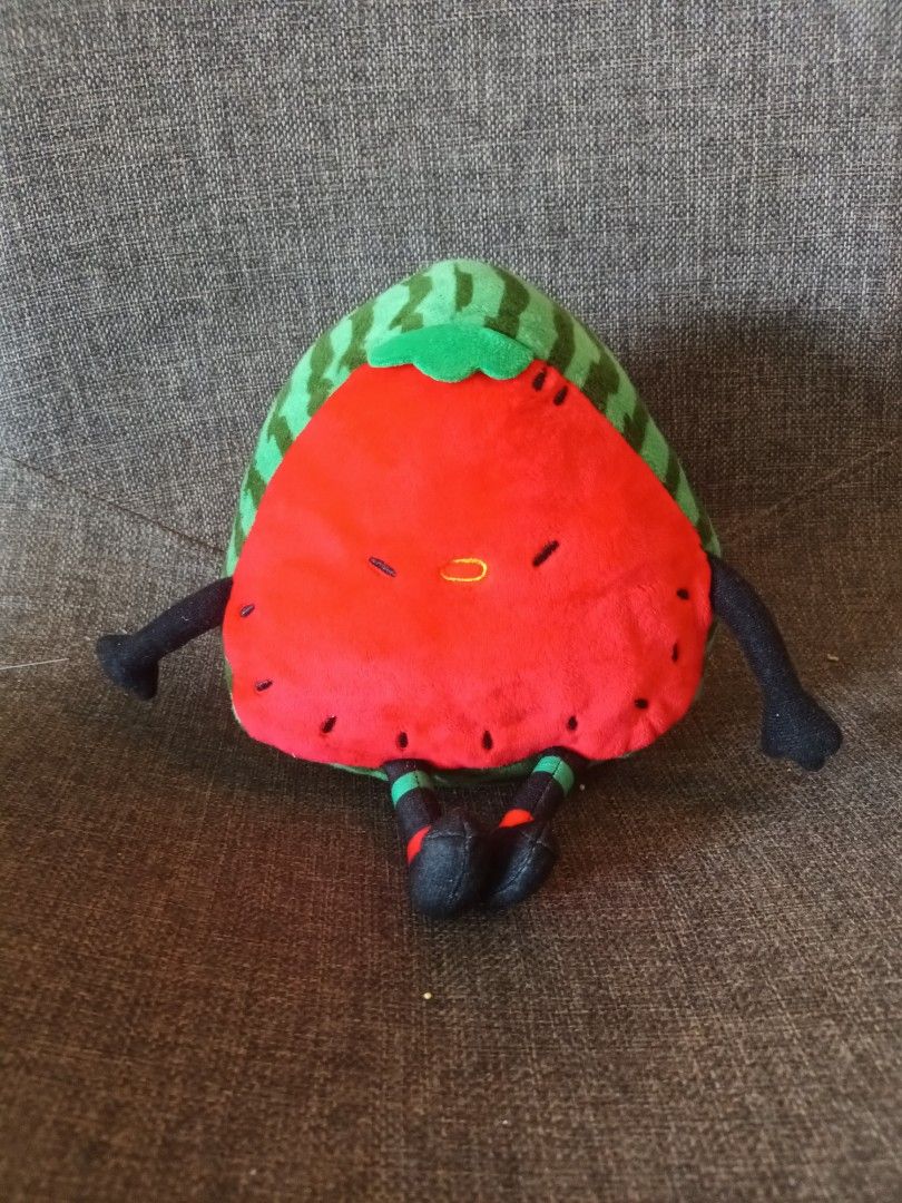Watermelon stuffed toy, Hobbies & Toys, Toys & Games on Carousell