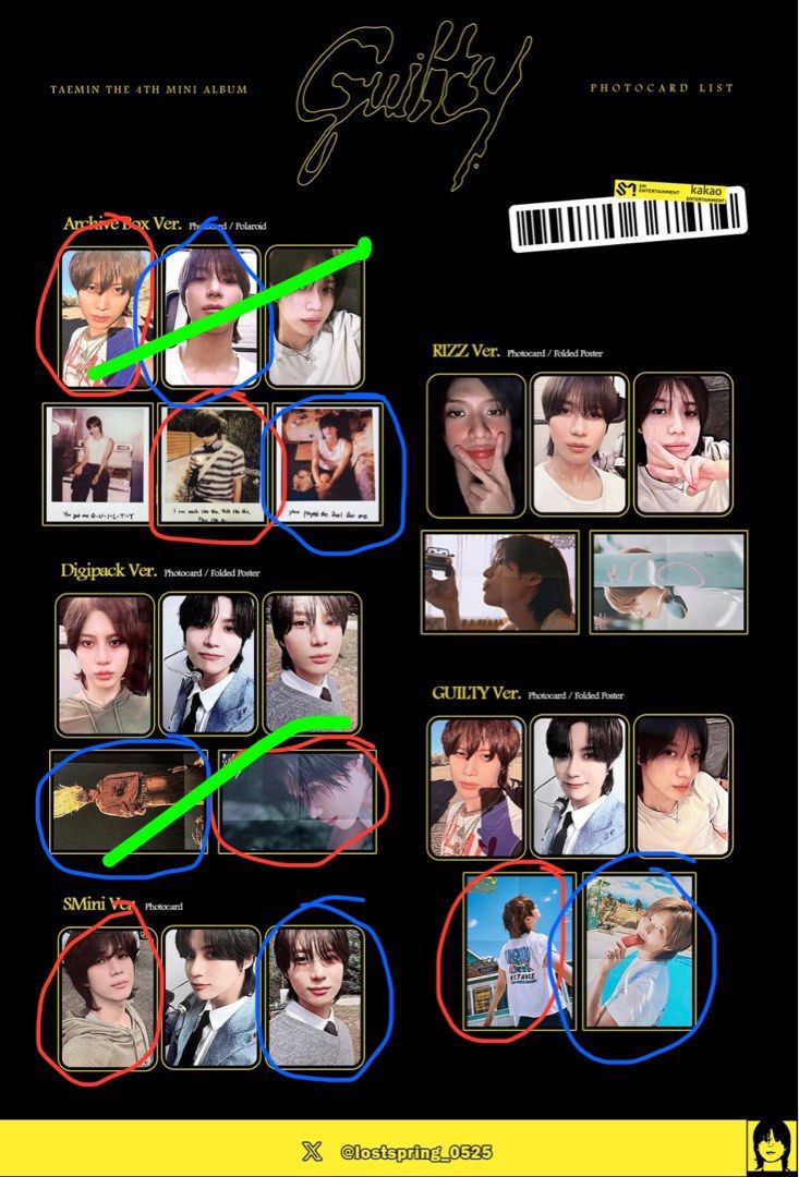 (WTT) SHINee Taemin Guilty pc, Hobbies & Toys, Memorabilia ...