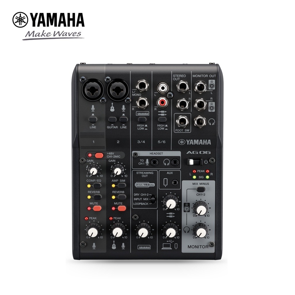 Yamaha AG06MK2 Multipurpose 6-Channel Live Streaming Mixer With USB ...