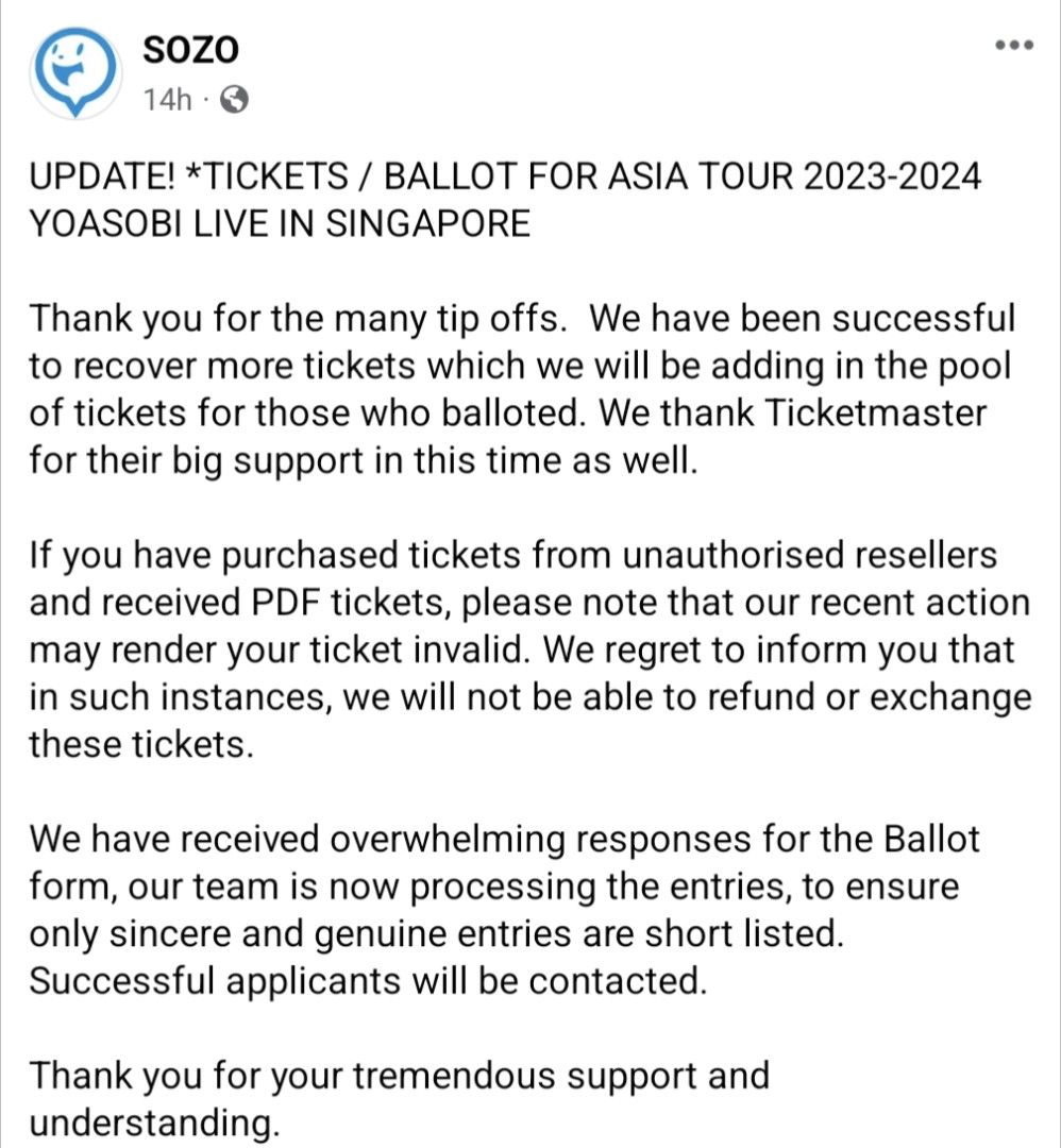 YOASOBI ANNOUNCEMENT, Tickets & Vouchers, Event Tickets on Carousell