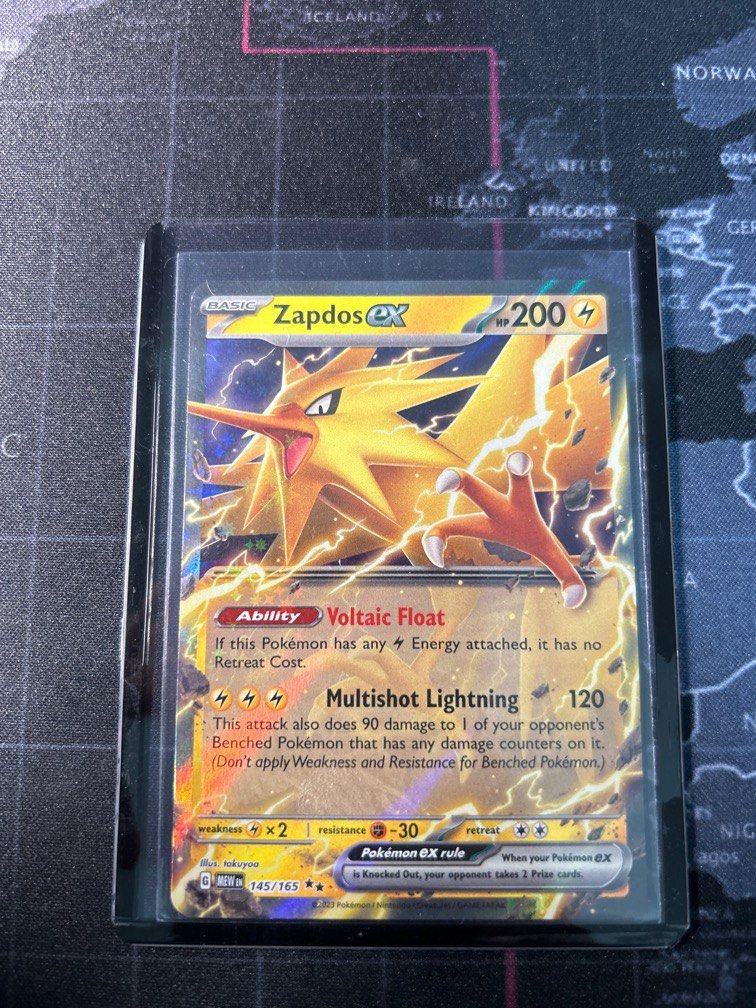Zapdos EX 145 Ultra Rare Scarlet & Violet 151 Pokemon TCG Card, Hobbies ...