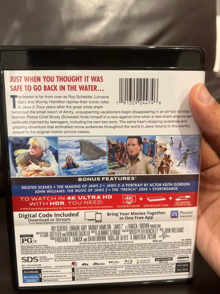 (2023)(4K) Jaws 2 4K Ultra HD UHD - Blu-ray ( Bluray ), Hobbies & Toys, Music & Media, CDs ...