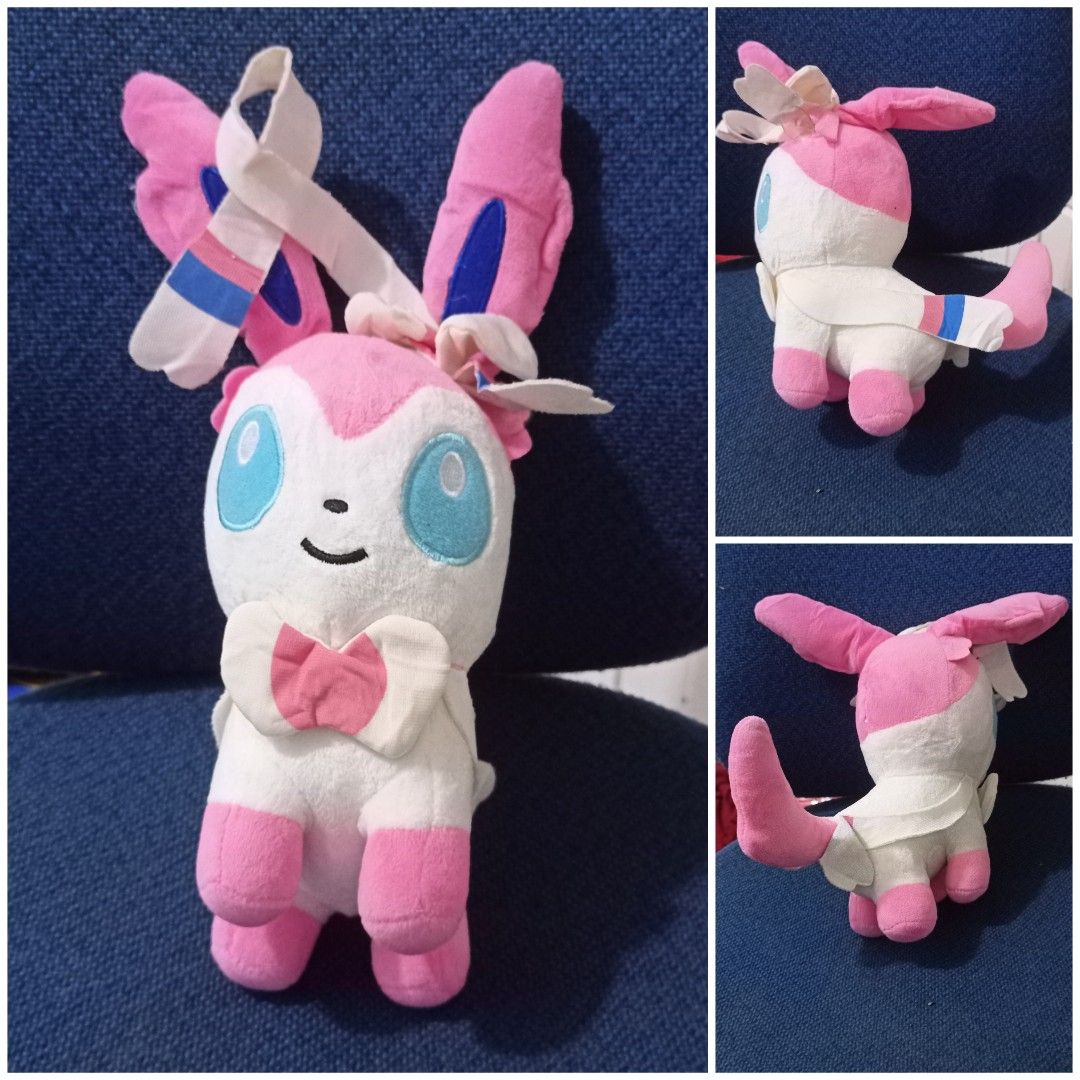 31cm pink sylveon pokemon stuffed toys, Hobbies & Toys, Toys & Games on ...