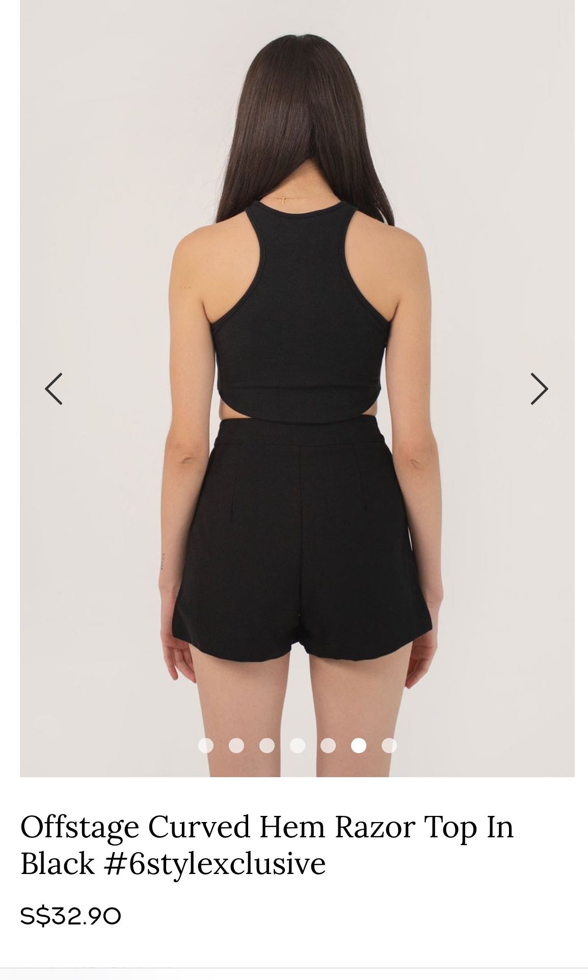 6style offstage curve razor top, Women's Fashion, Tops, Sleeveless on ...