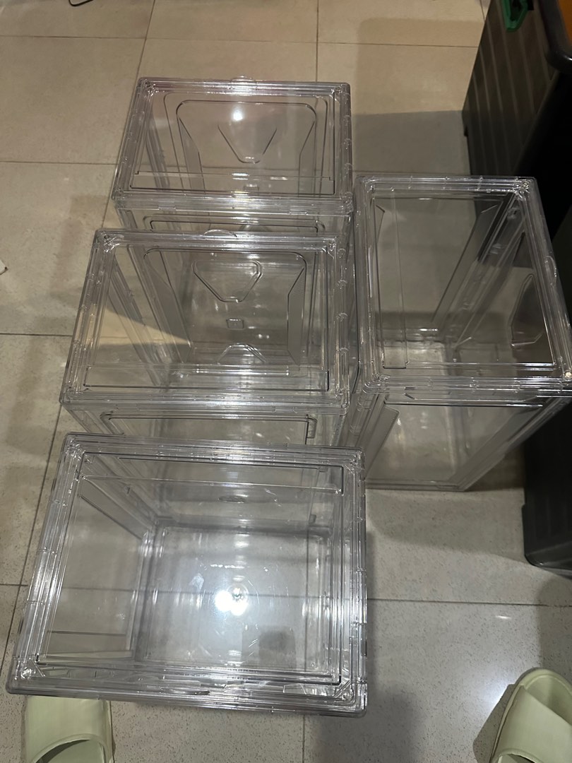 Acrylic shoe and bag boxes, Furniture & Home Living, Home Improvement ...