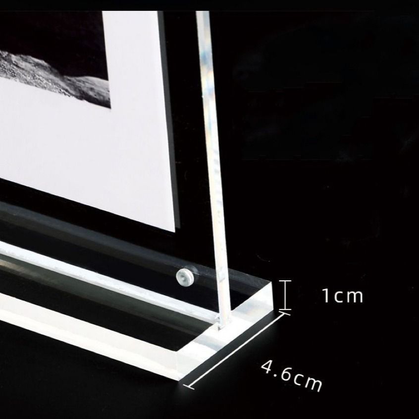 Acrylic T Shape Menu Paper Display Stand Picture Frame with Thick Base ...