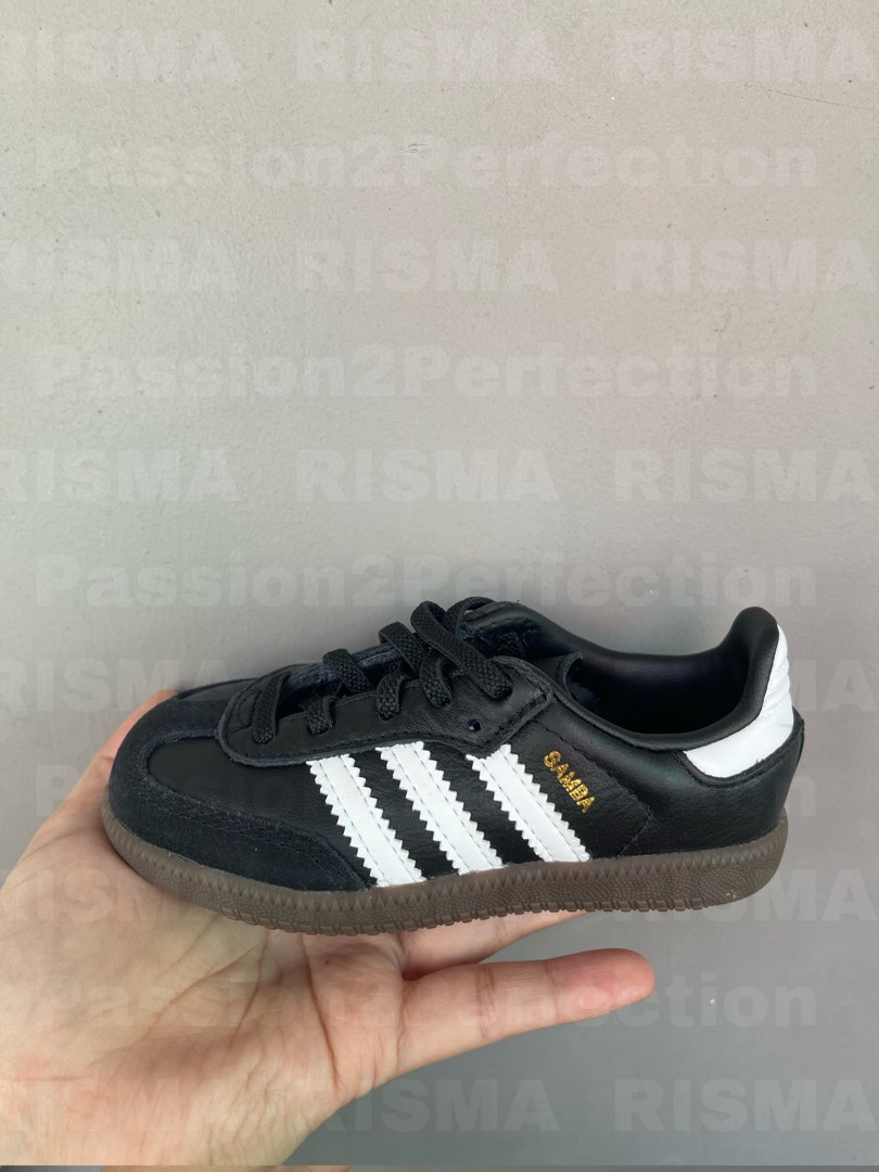ADIDAS SAMBA Black 5k 5.5c 12cm, Babies & Kids, Babies & Kids Fashion ...