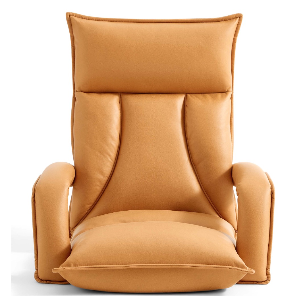 Akeme Leathaire Recliner Floor Chair (Small, Yellow), Furniture & Home ...