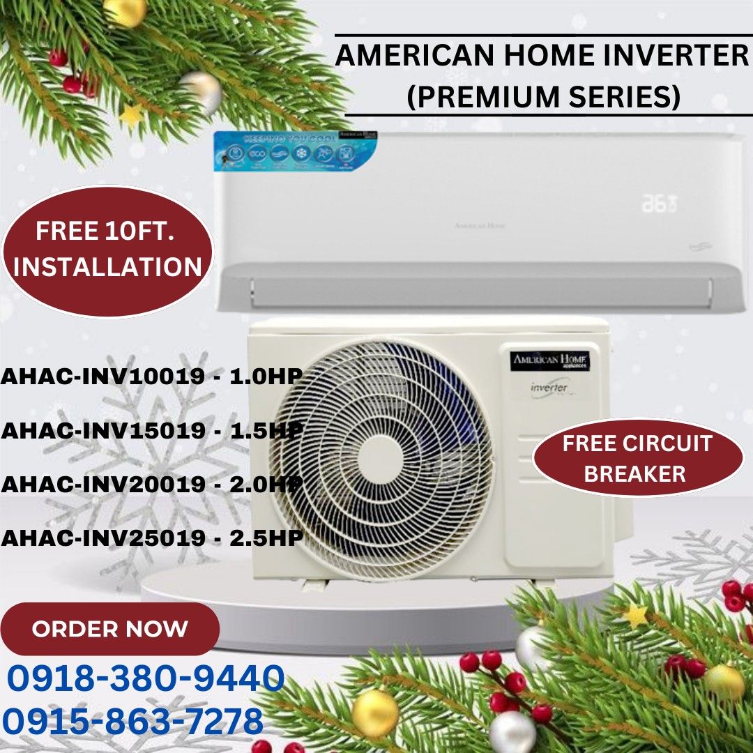 AMERICAN HOME INVERTER SPLIT TYPE AIRCON, TV & Home Appliances, Air ...