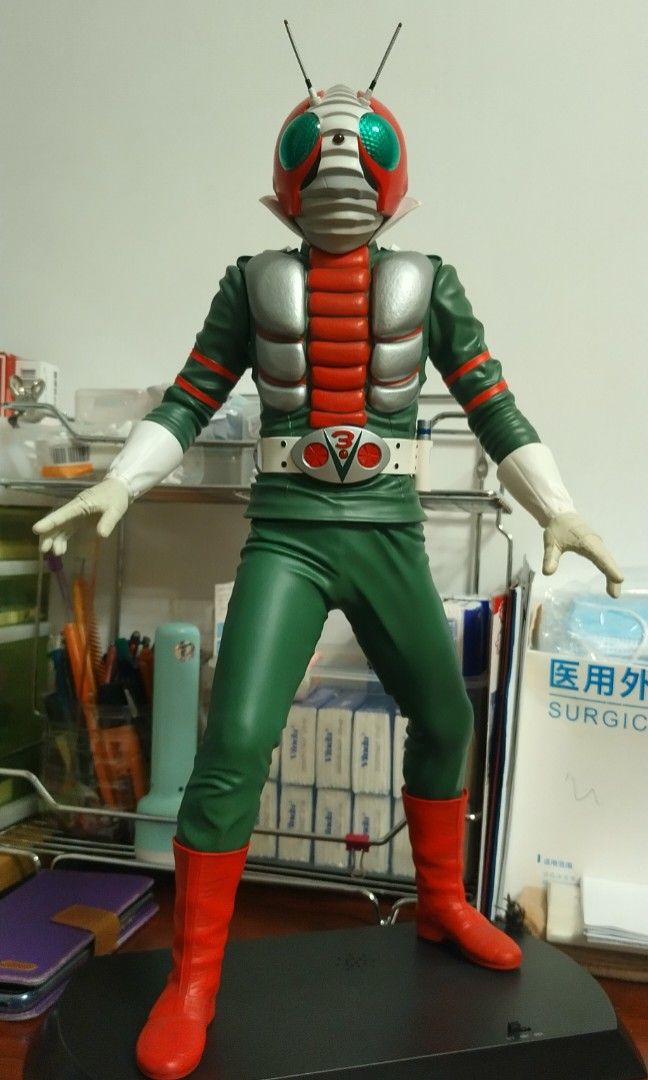 BANDAI MEGAHOUSE ULTIMATE ARTICLE UA MASKED RIDER V3 50th 幪面超人V3 40cm 注内文, 興趣及遊戲, 玩具 & 遊戲類 ...