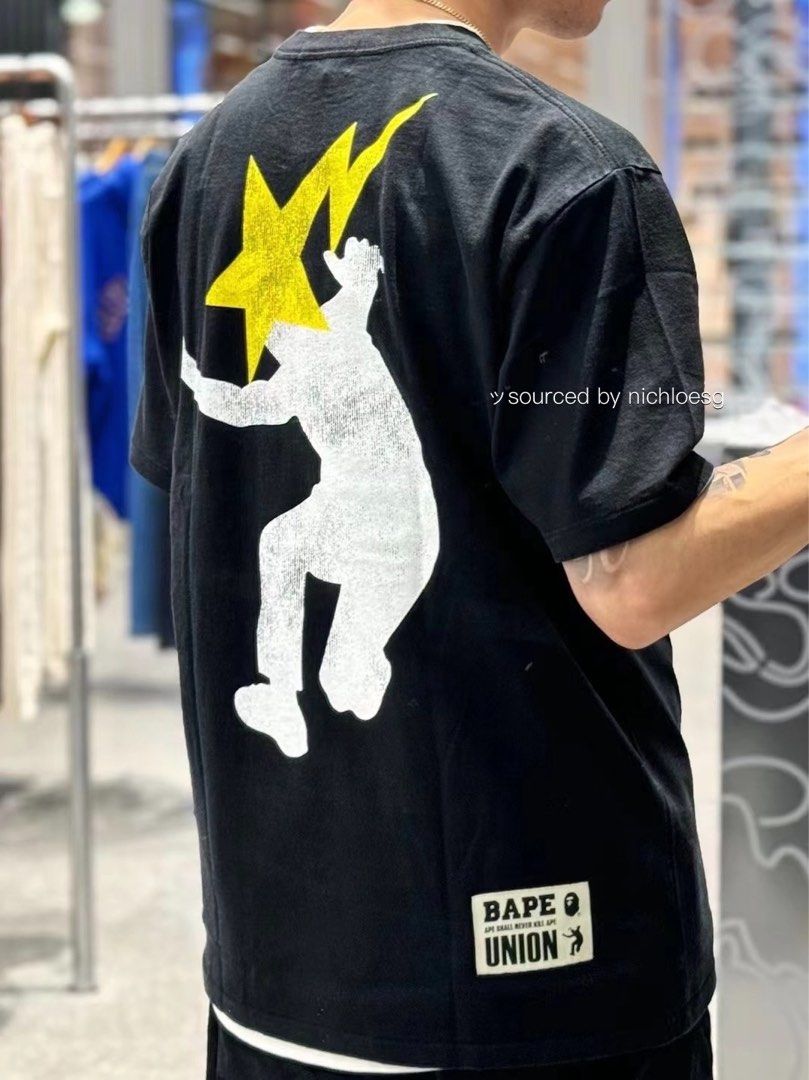 BAPE X UNION WASHED APE HEAD TEE, Men's Fashion, Tops & Sets, Tshirts ...