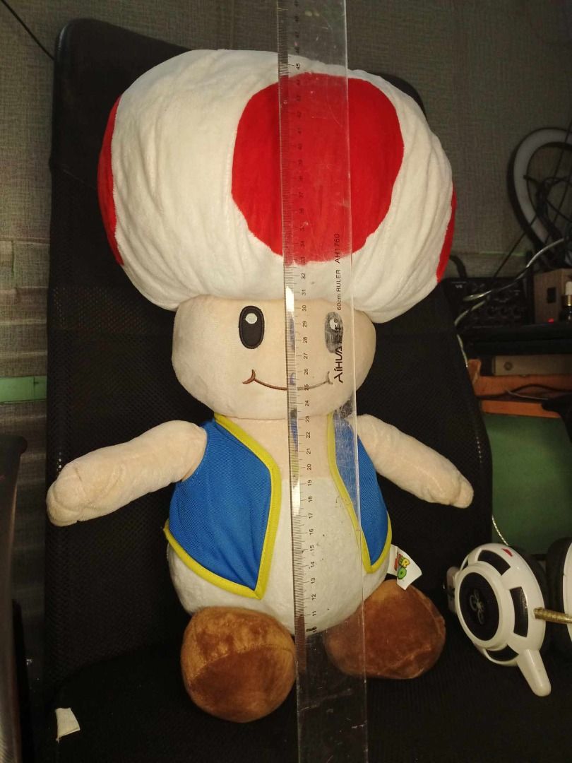 BIG Lifesize 19-Inch Toad Super Mario Video Game Plush Toy (Ocean Park ...