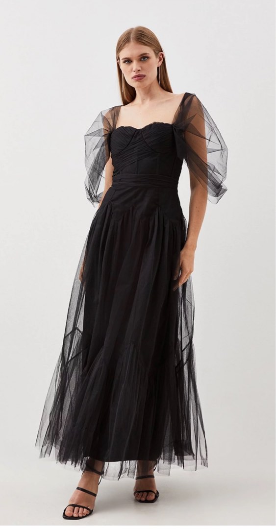 Black tulle Dress, Women's Fashion, Dresses & Sets, Dresses on Carousell