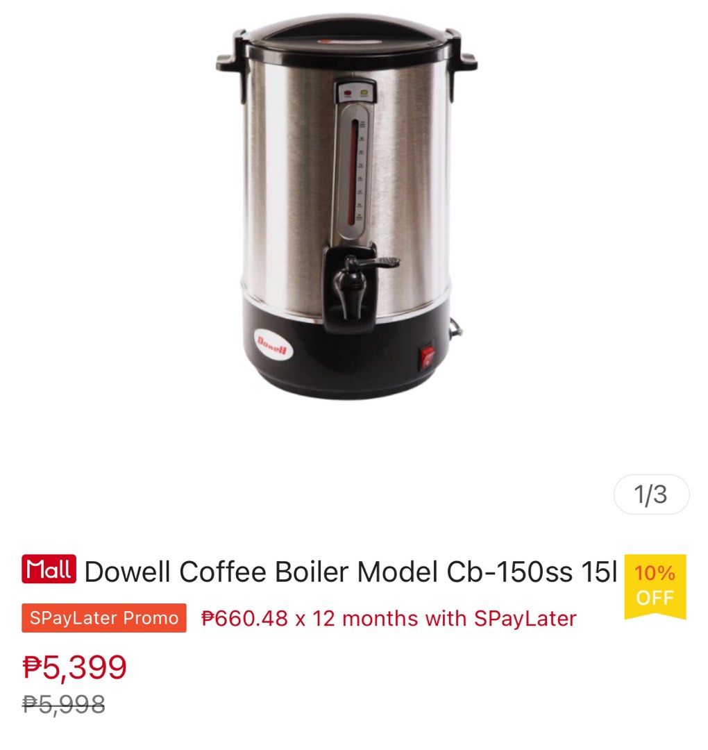 BRAND NEW - Dowell Coffee Boiler, TV & Home Appliances, Kitchen ...