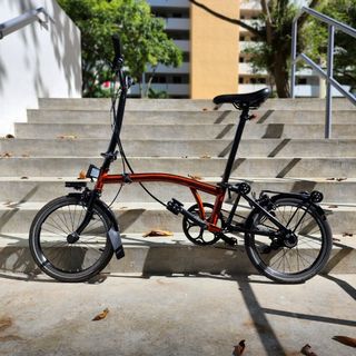 Brompton C Line Flame Lacquer High, Sports Equipment, Bicycles & Parts ...