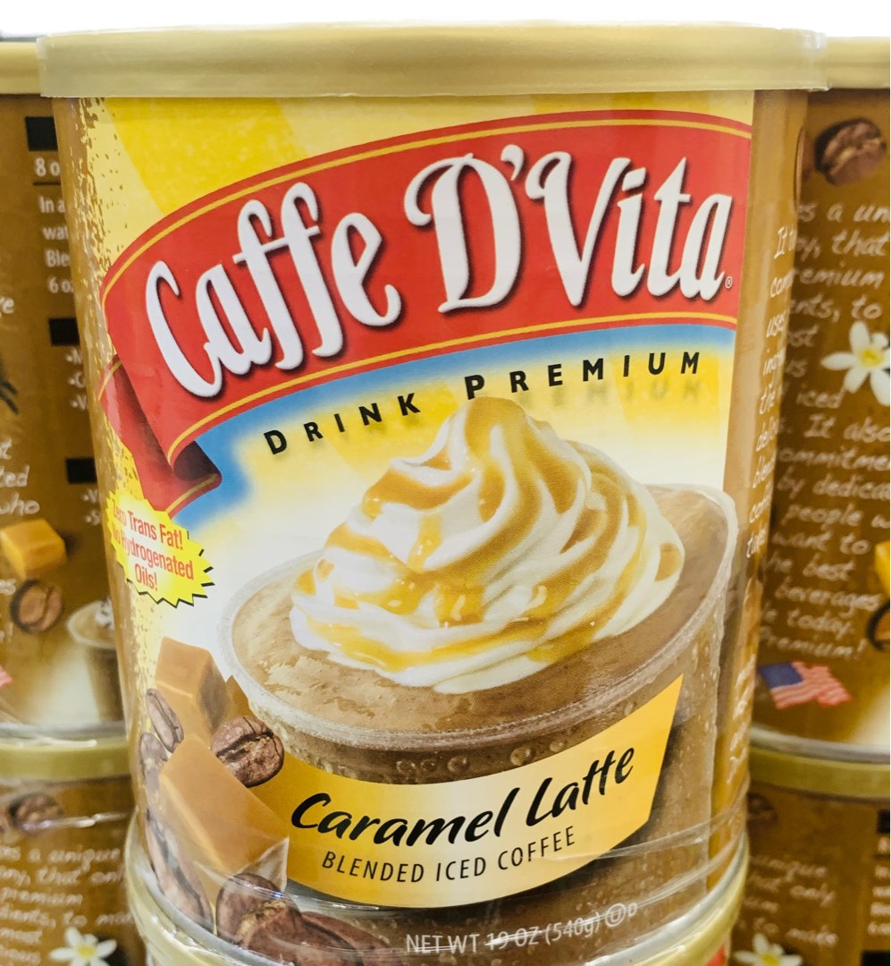 CAFFE D' VITA COFFEE CARAMEL LATTE 540G, Food & Drinks, Beverages on ...