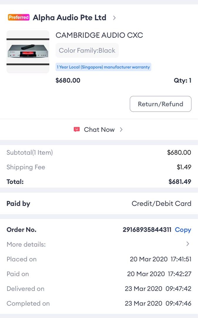 Cambridge Audio CXC CD Transport (1st Gen), Audio, Other Audio Equipment on Carousell