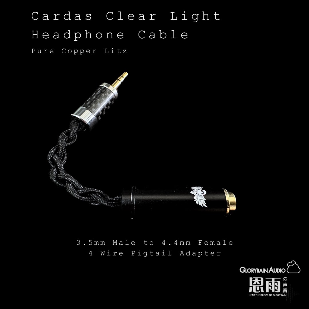 Cardas Clear Light Headphone Cable 3.5mm Male to 4.4mm Female Adapter ...