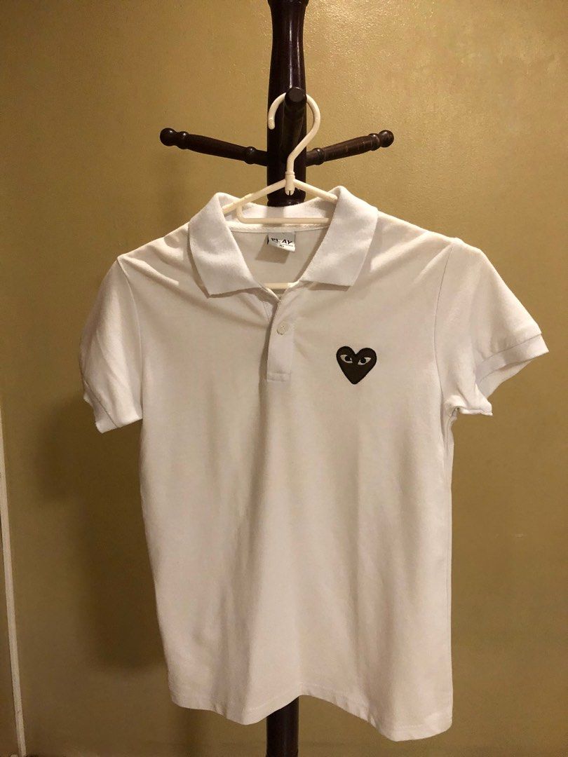 CDG WHITE polo shirt, Babies & Kids, Babies & Kids Fashion on Carousell
