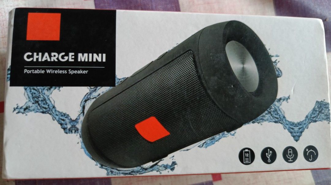 Charge mini Portable Wireless Bluetooth Waterproof Speaker - Black ...