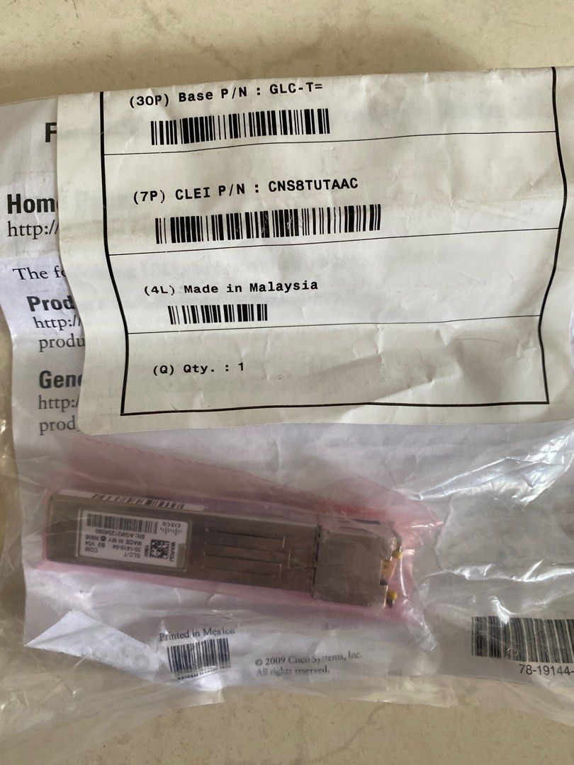 Cisco GLC-TE and GLC-TE Copper SFP Module Cisco, Computers & Tech ...