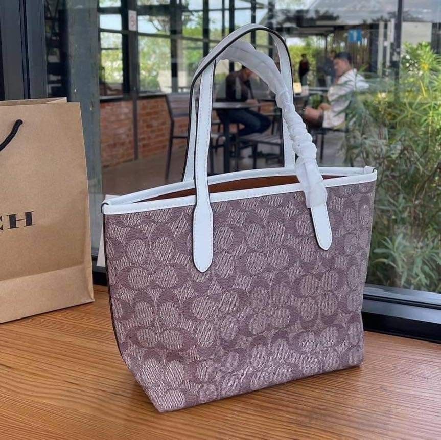 Coach Mini Tote in Signature Canvas with Horse and Carriage Print ...