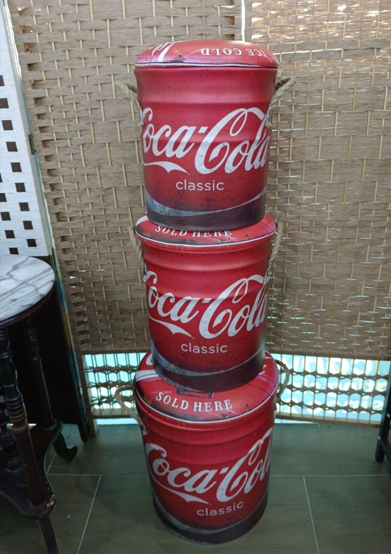 COCA COLA STOOL STORAGE 3 IN 1, Furniture & Home Living, Home ...