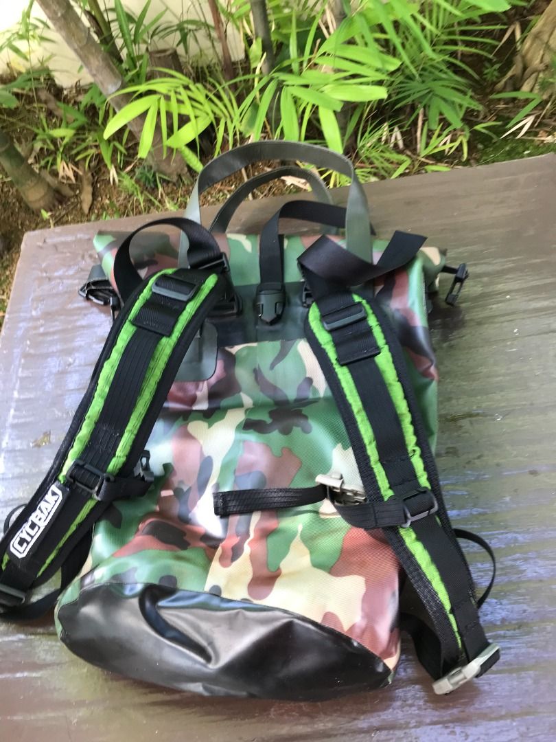 Cycbak waterproof haversack. Dimension when fully opened 30 x 12 x 60cm ...