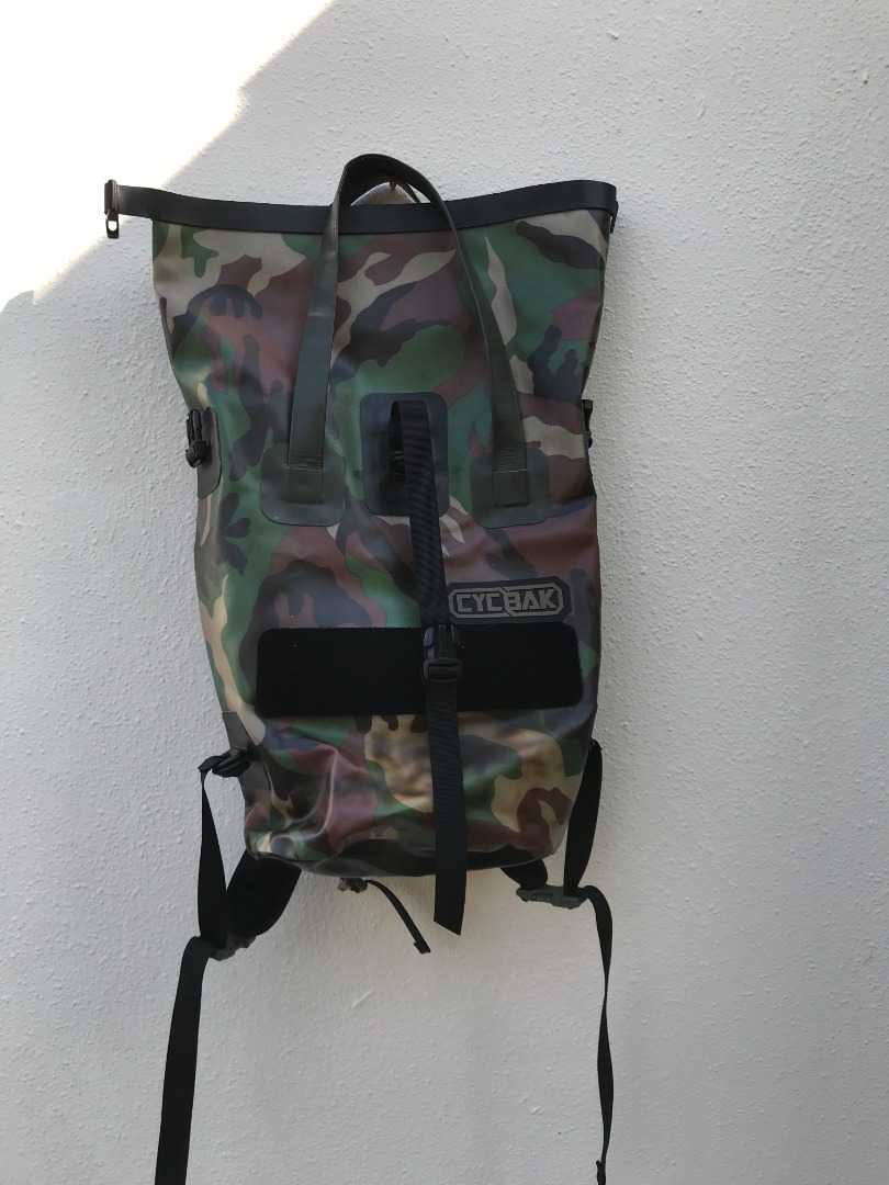 Cycbak waterproof haversack. Dimension when fully opened 30 x 12 x 60cm ...