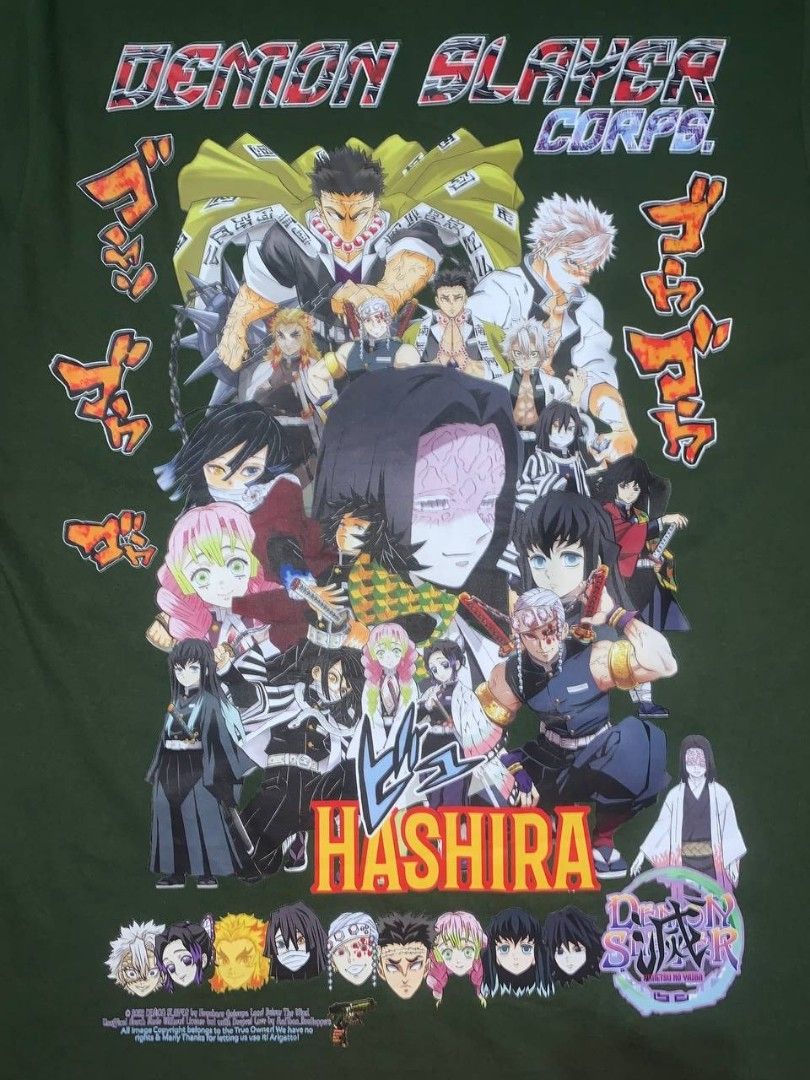 DEMON SLAYER "Hashira" Custom Anime High Quality Print, Men's Fashion ...