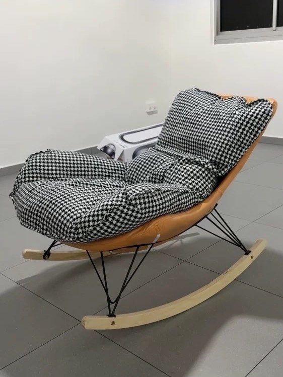 Designer Rocking chair with stool, Furniture & Home Living, Furniture ...