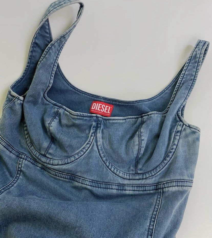Diesel denim bodysuit, Women's Fashion, Tops, Others Tops on Carousell