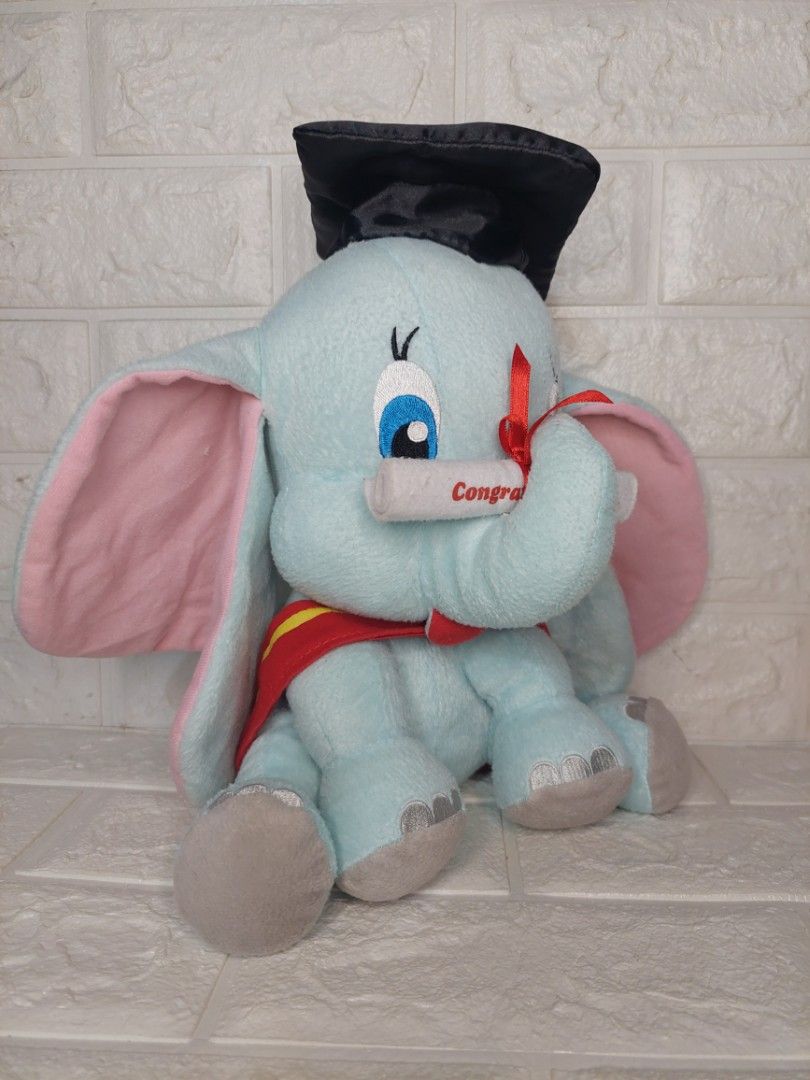 Disney Classic Dumbo The Elephant Graduate x Graduation Plush/Stufftoy ...