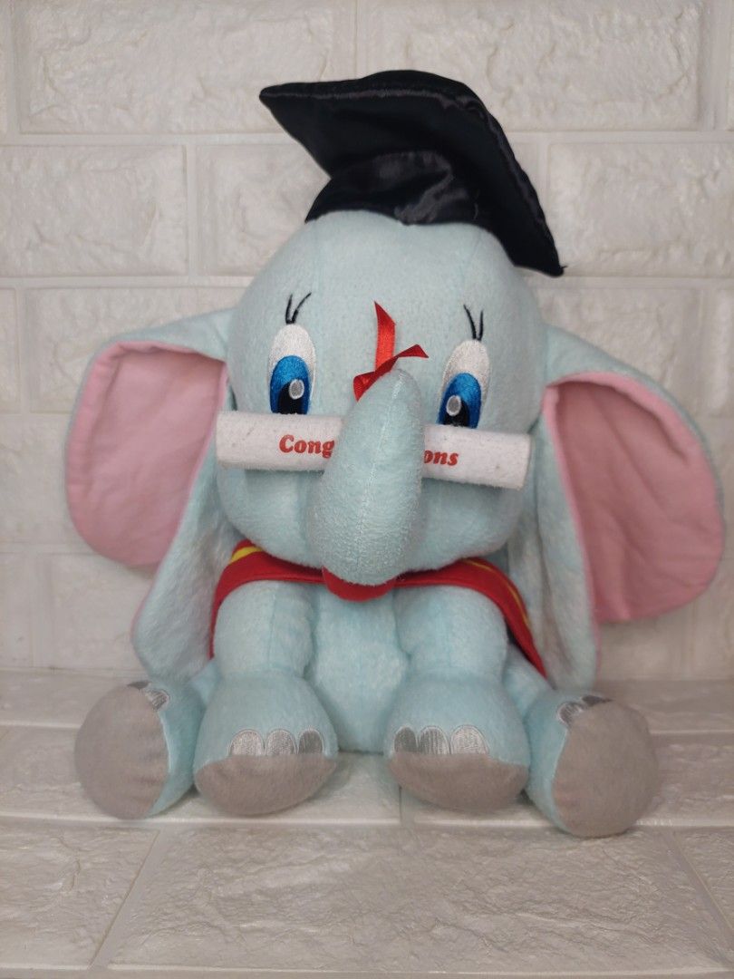 Disney Classic Dumbo The Elephant Graduate x Graduation Plush/Stufftoy ...