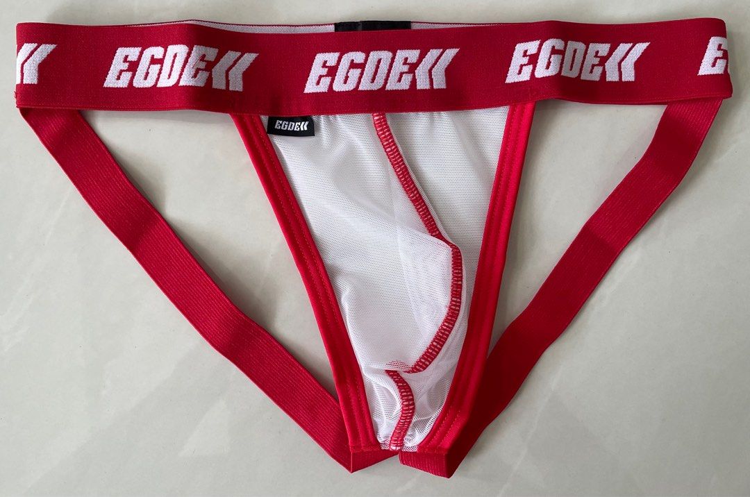 EGDE CIARA MESH Super Low Rise Jock Strap, White, Men's Fashion ...