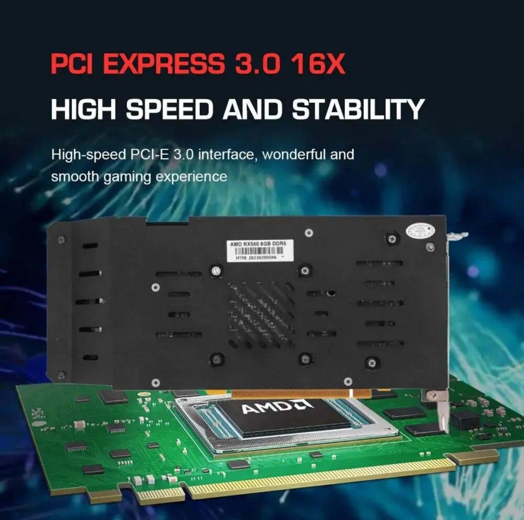 *New Box* ELSA RX 580 8GB GDDR5 256bit GPU Gaming GPU GRAPHICS CARD, 電腦 ...