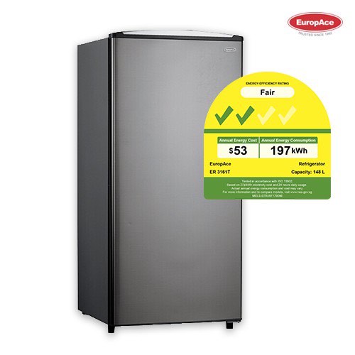 EuropAce 200L Deluxe 1 Door Fridge with Freezer ER 3161T, TV & Home ...