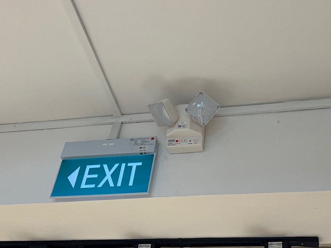 Exit light and emergency light, Furniture & Home Living, Lighting ...