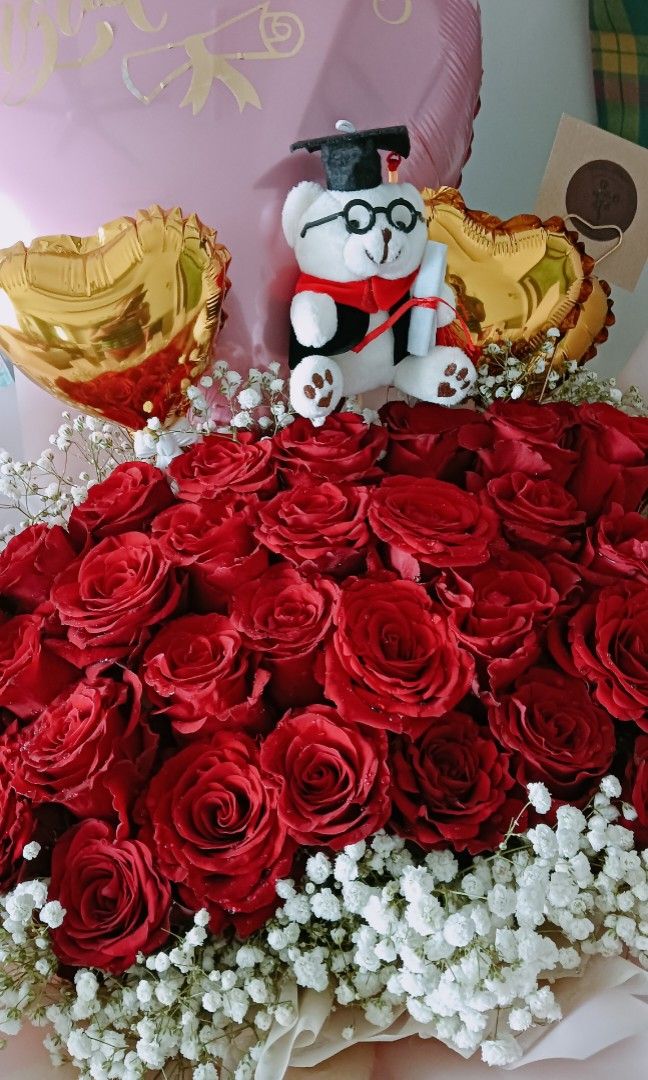 NEW Custom Fresh Roses Bouquet| Congratulations on your Graduation ...