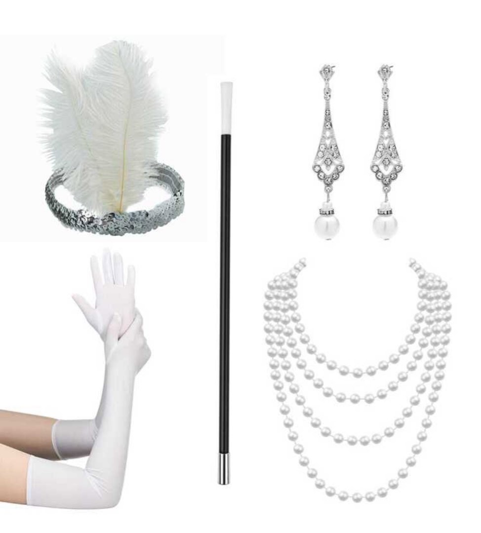 Great Gatsby Accessories Set, Women's Fashion, Watches & Accessories ...