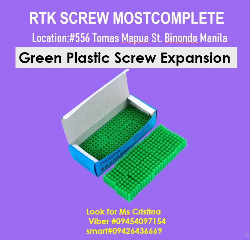 Green Plastic Screw Expansion, Commercial & Industrial, Construction ...