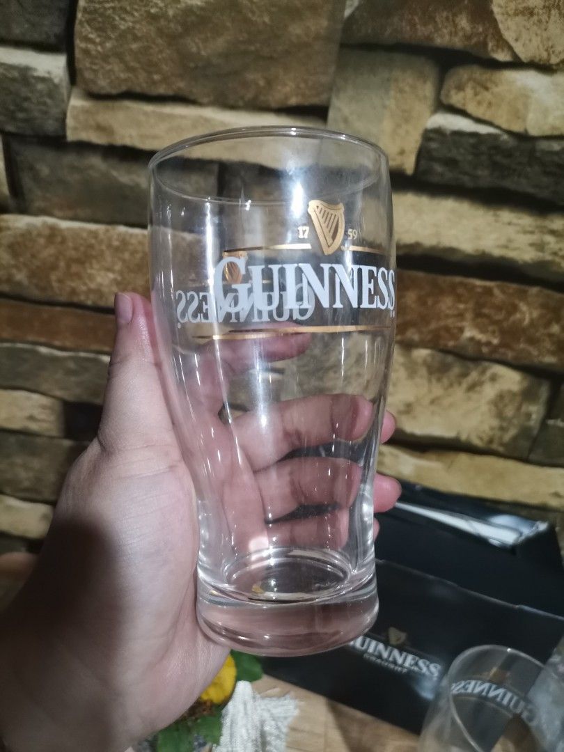 Guinness Draught Glass Set (Rare/Vintage), Furniture & Home Living ...