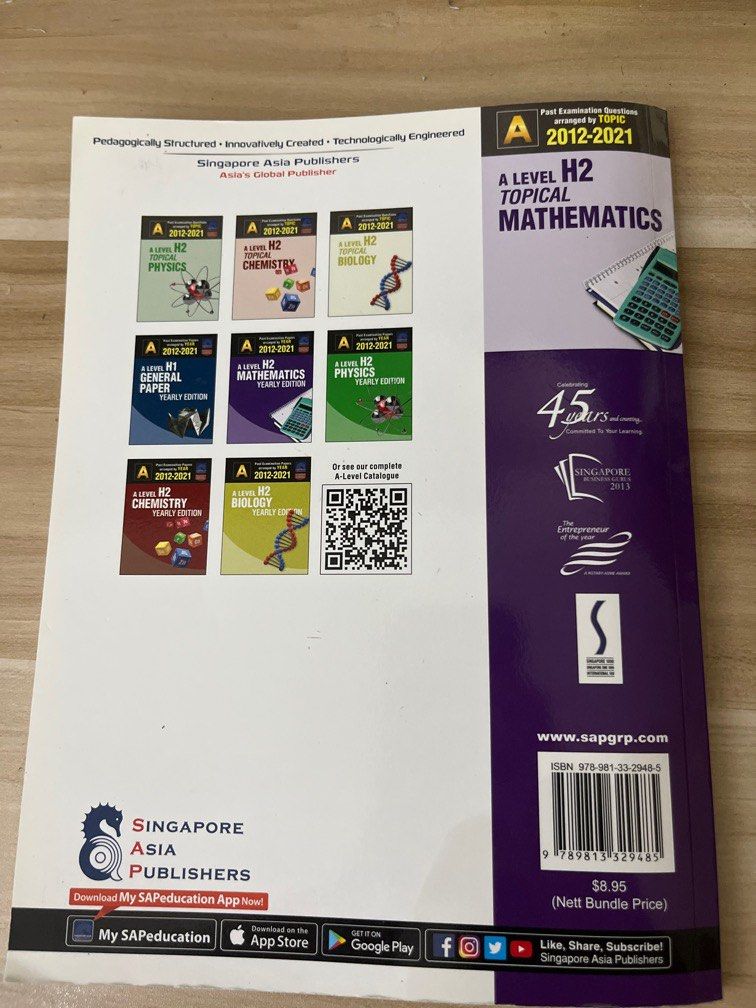 H2 Math TYS Topical A Level, Hobbies & Toys, Books & Magazines, Assessment Books on Carousell