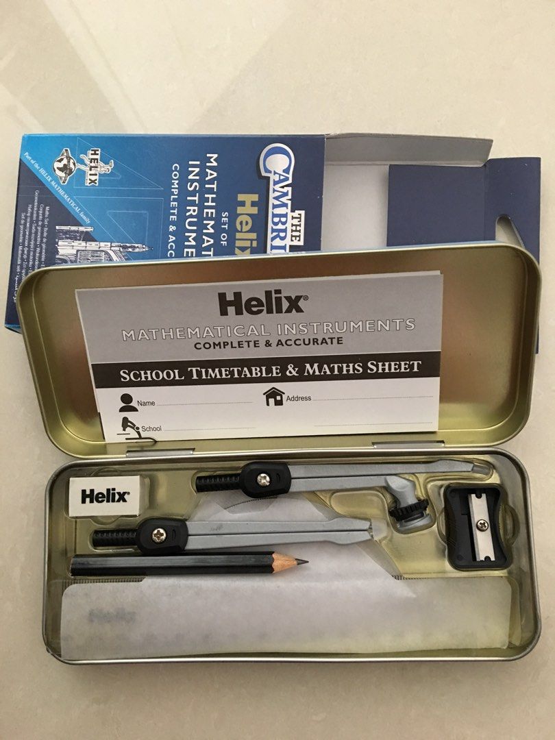 Helix The Cambridge Maths set B44000 Mathematical Instruments, Hobbies ...